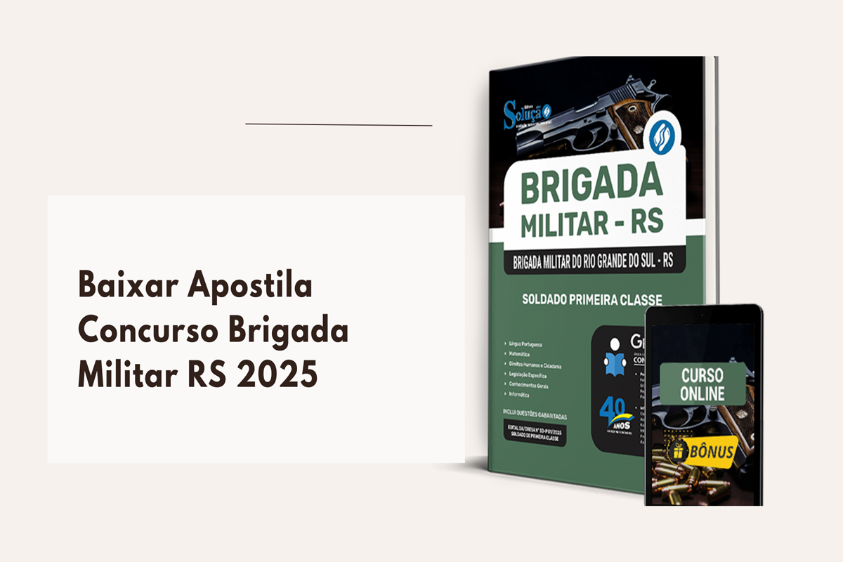 Apostila Concurso Brigada Militar RS 2025 PDF Grátis Curso